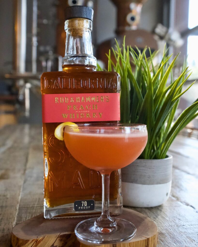 Peach Paper Plane Cocktail Recipe - Rod & Hammer's - California Whiskey